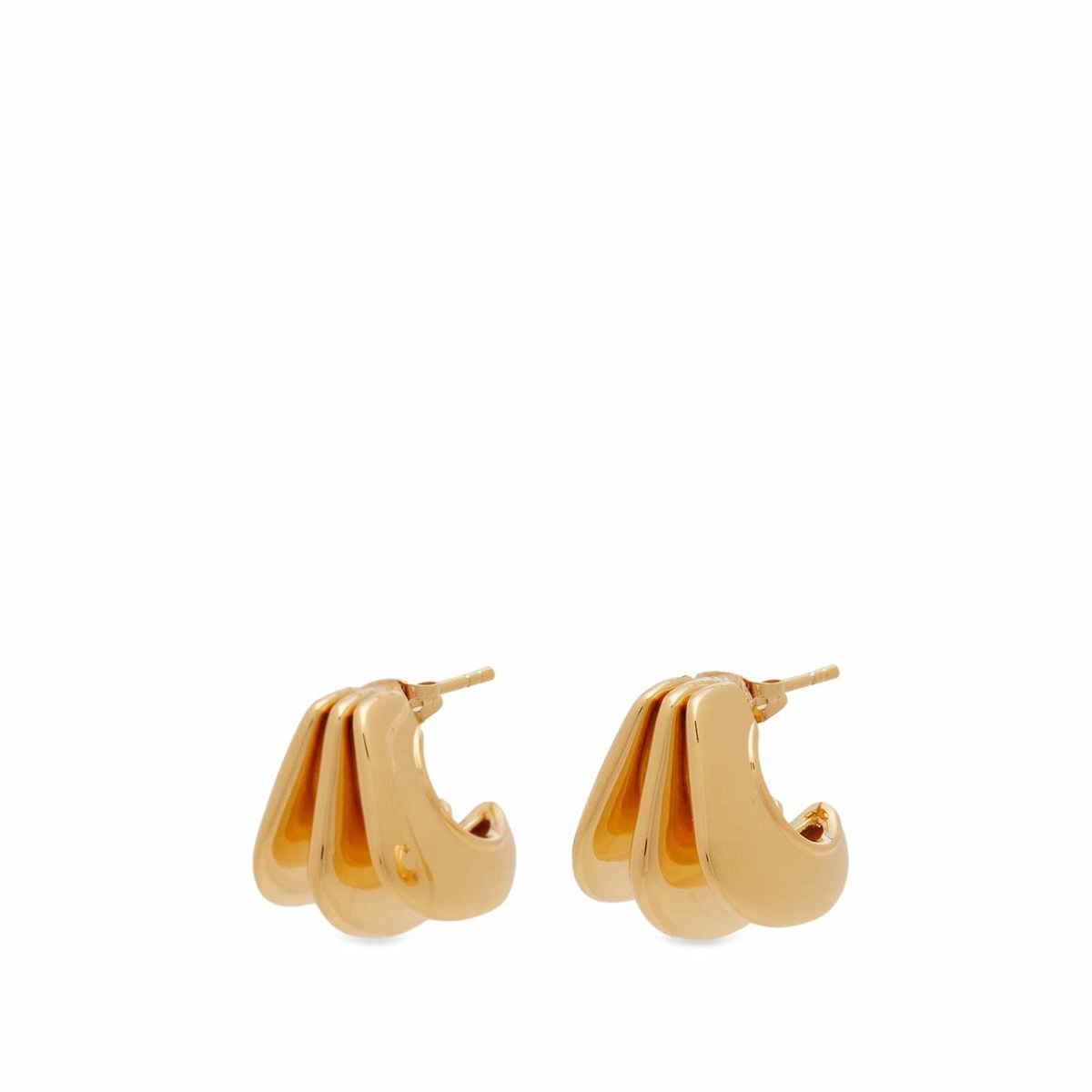 Missoma Women's Triple Ridge Hoop Earrings in Gold Missoma