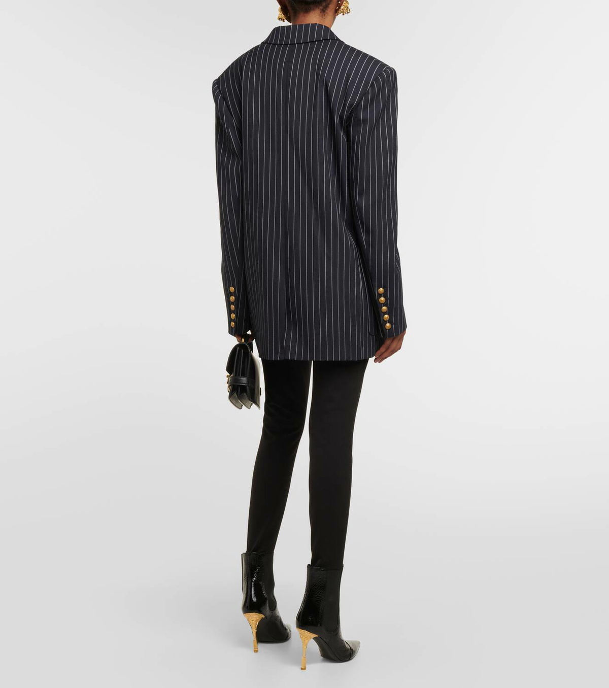 Balmain Striped double-breasted wool blazer Balmain