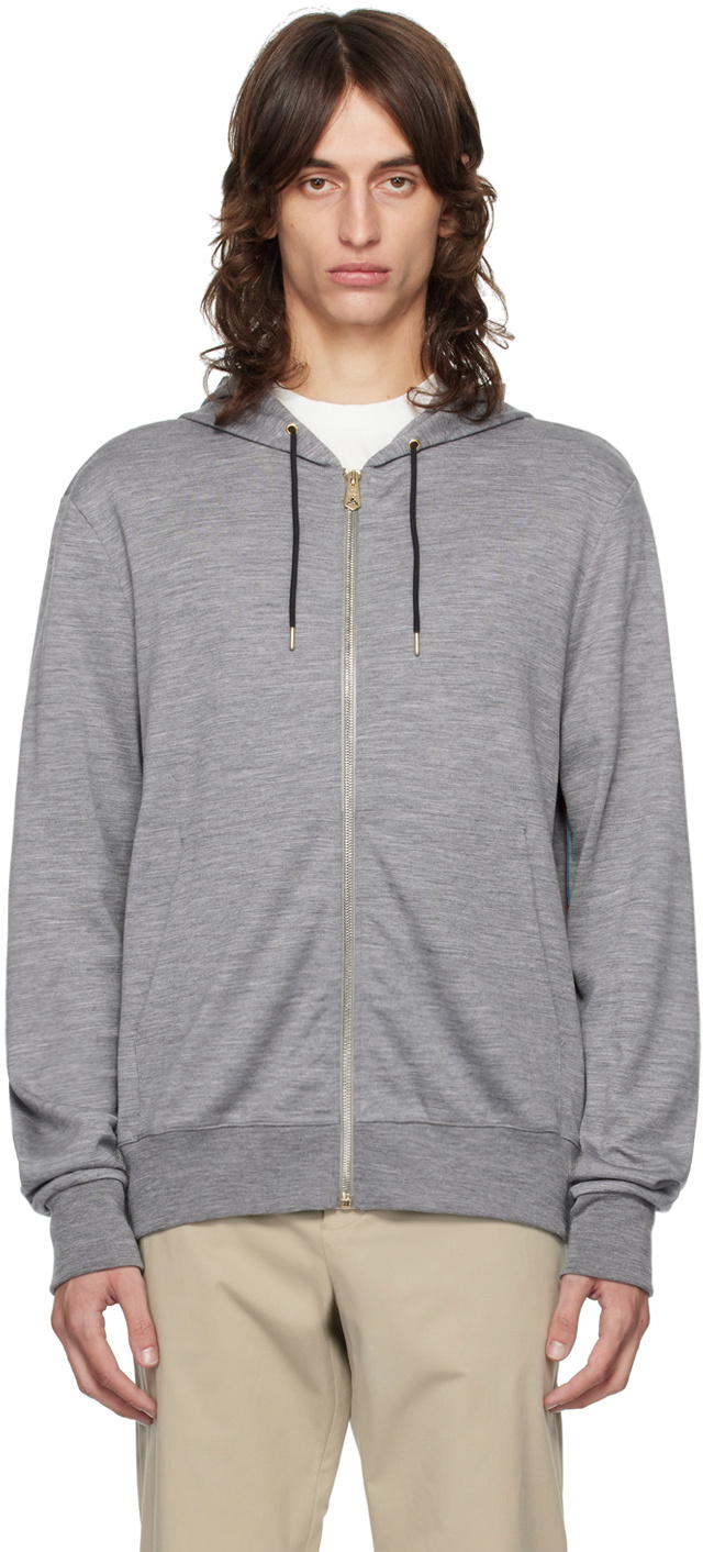 Paul Smith Grey Signature Stripe Hoodie Paul Smith