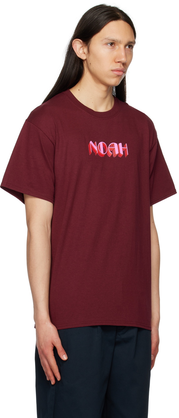 Noah Burgundy Stack T-Shirt Noah NYC