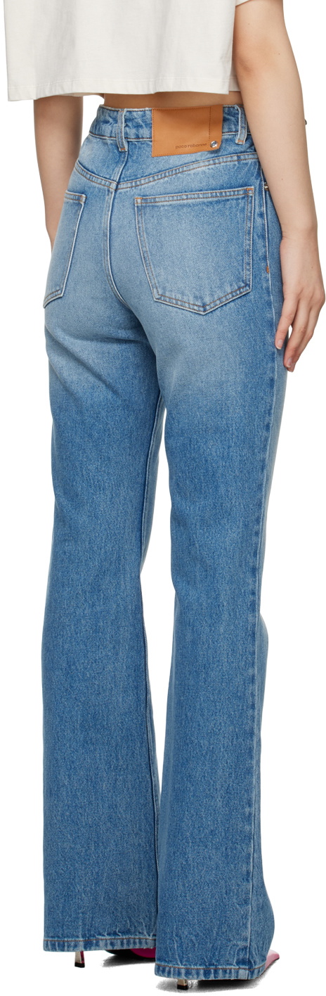 Paco Rabanne Blue Embellished Jeans Paco Rabanne