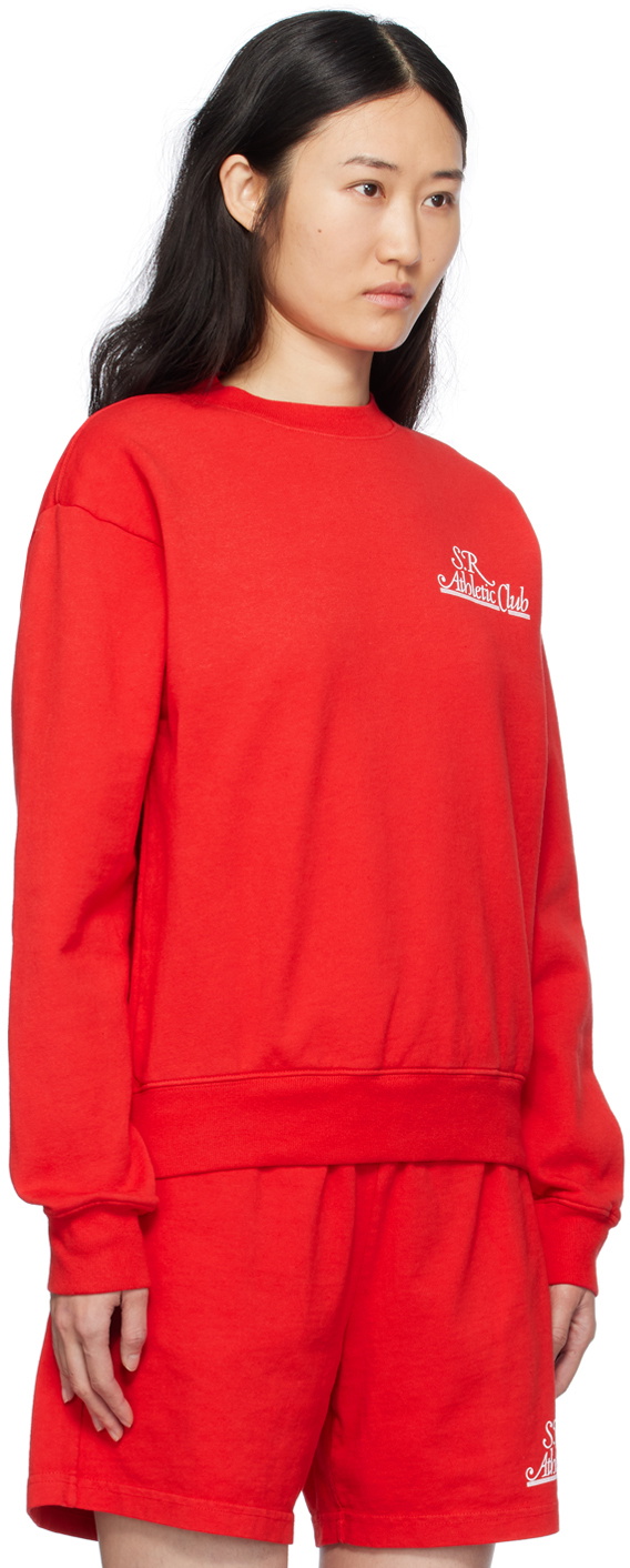 Sporty & Rich Red Prep Sweatshirt Sporty & Rich