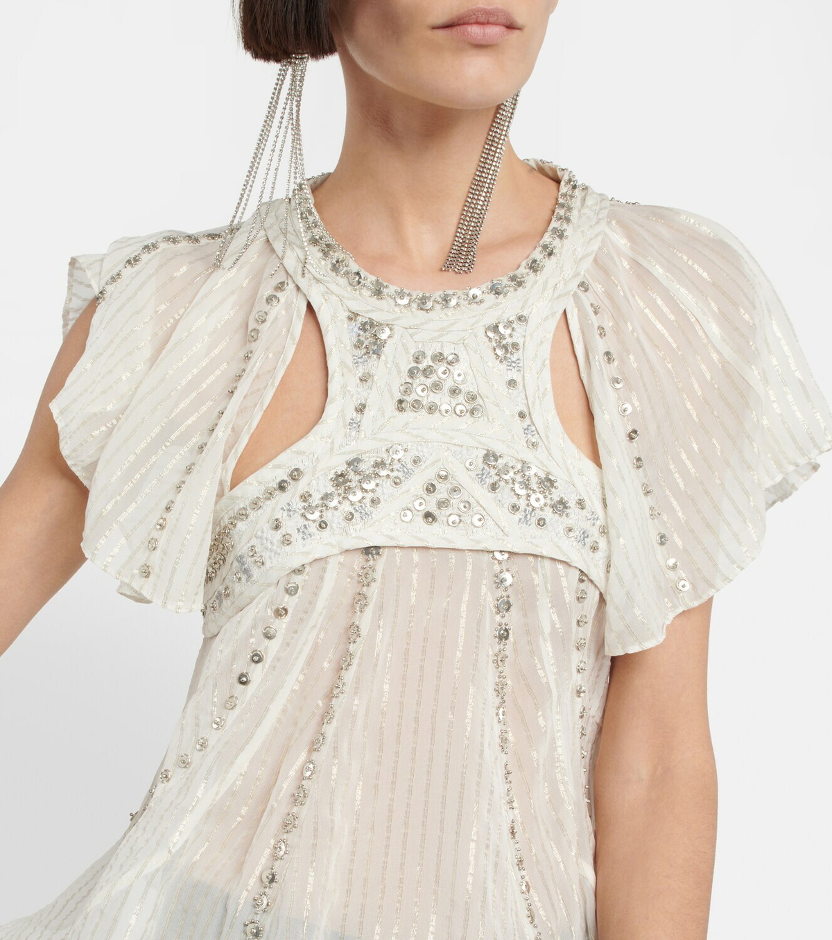Isabel Marant Orna embroidered chiffon top Isabel Marant