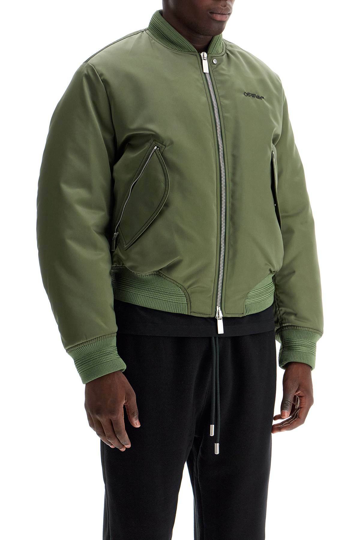 OFF-WHITE padded nylon bomber jacket Khaki Off-White