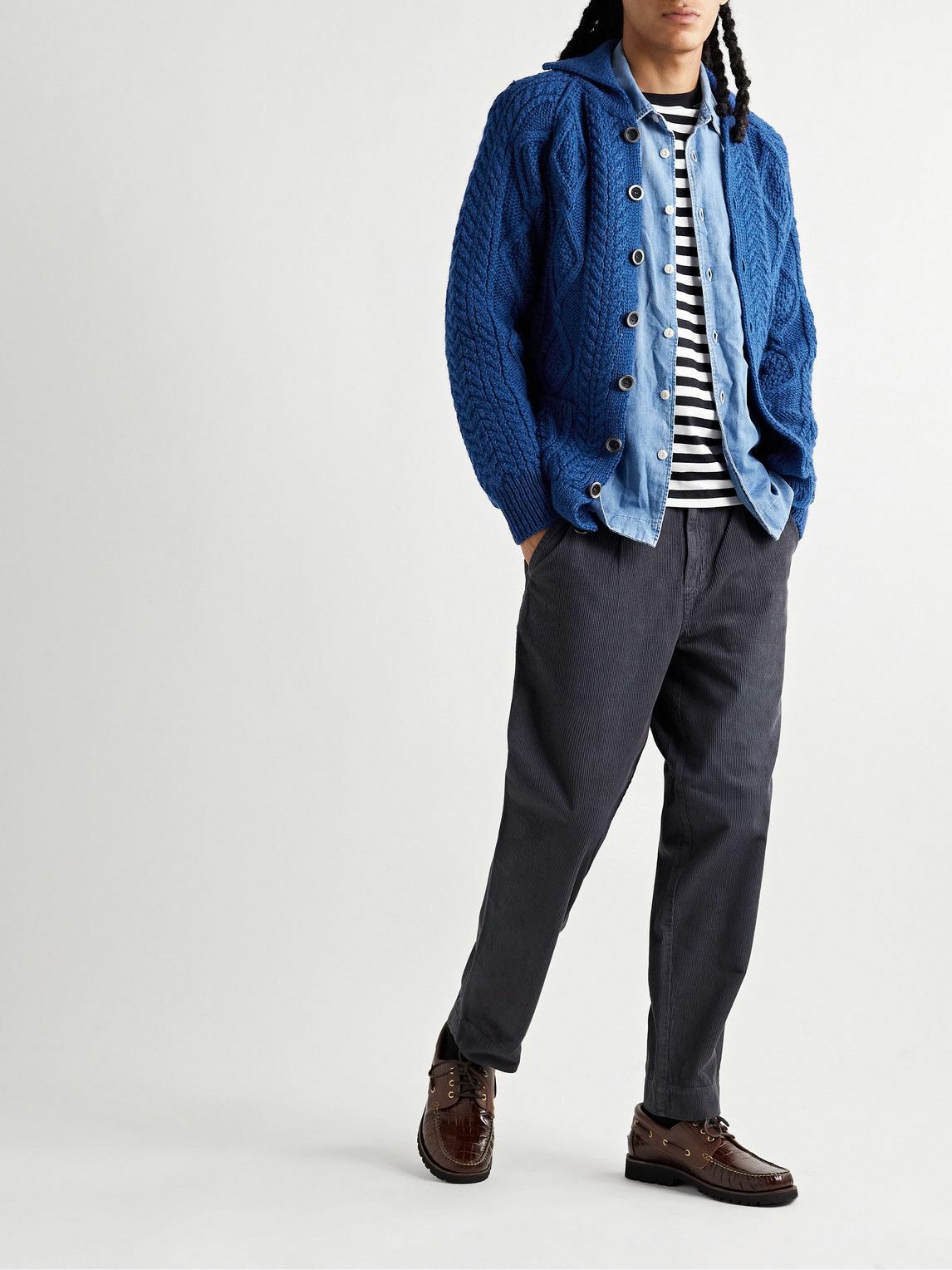 Howlin' - A Winter Affair Cable-Knit Wool Cardigan - Blue Howlin' by ...