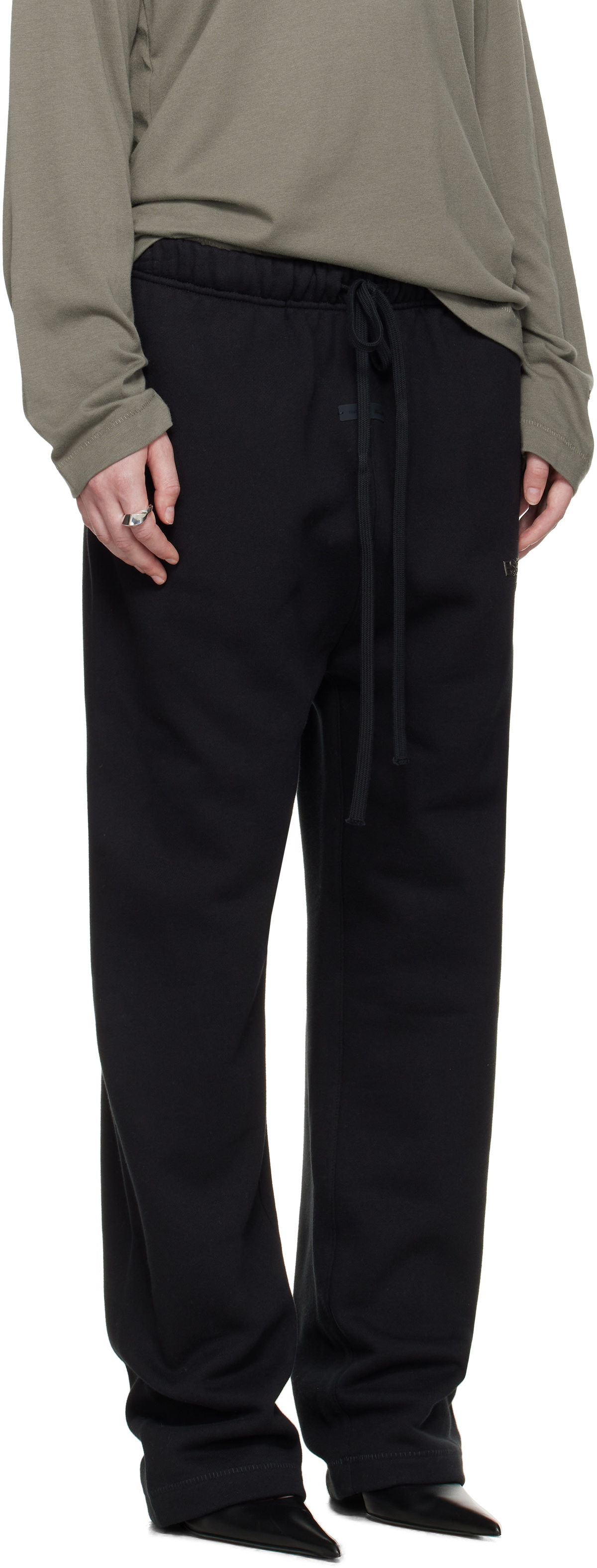 Fear of God ESSENTIALS Black Relaxed Lounge Pants Fear Of God Essentials