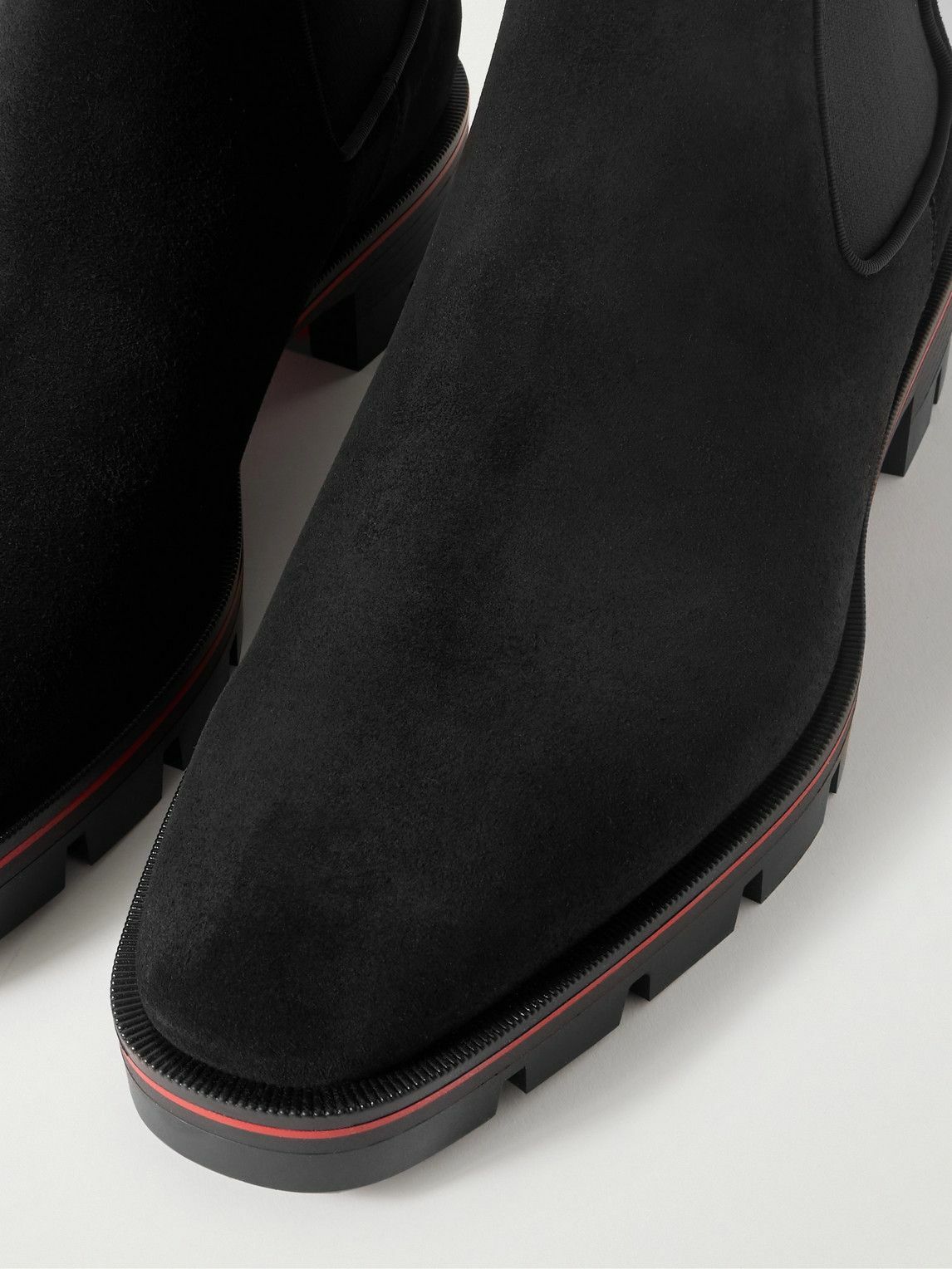 Christian Louboutin - Alpinosol Suede Chelsea Boots - Black Christian ...