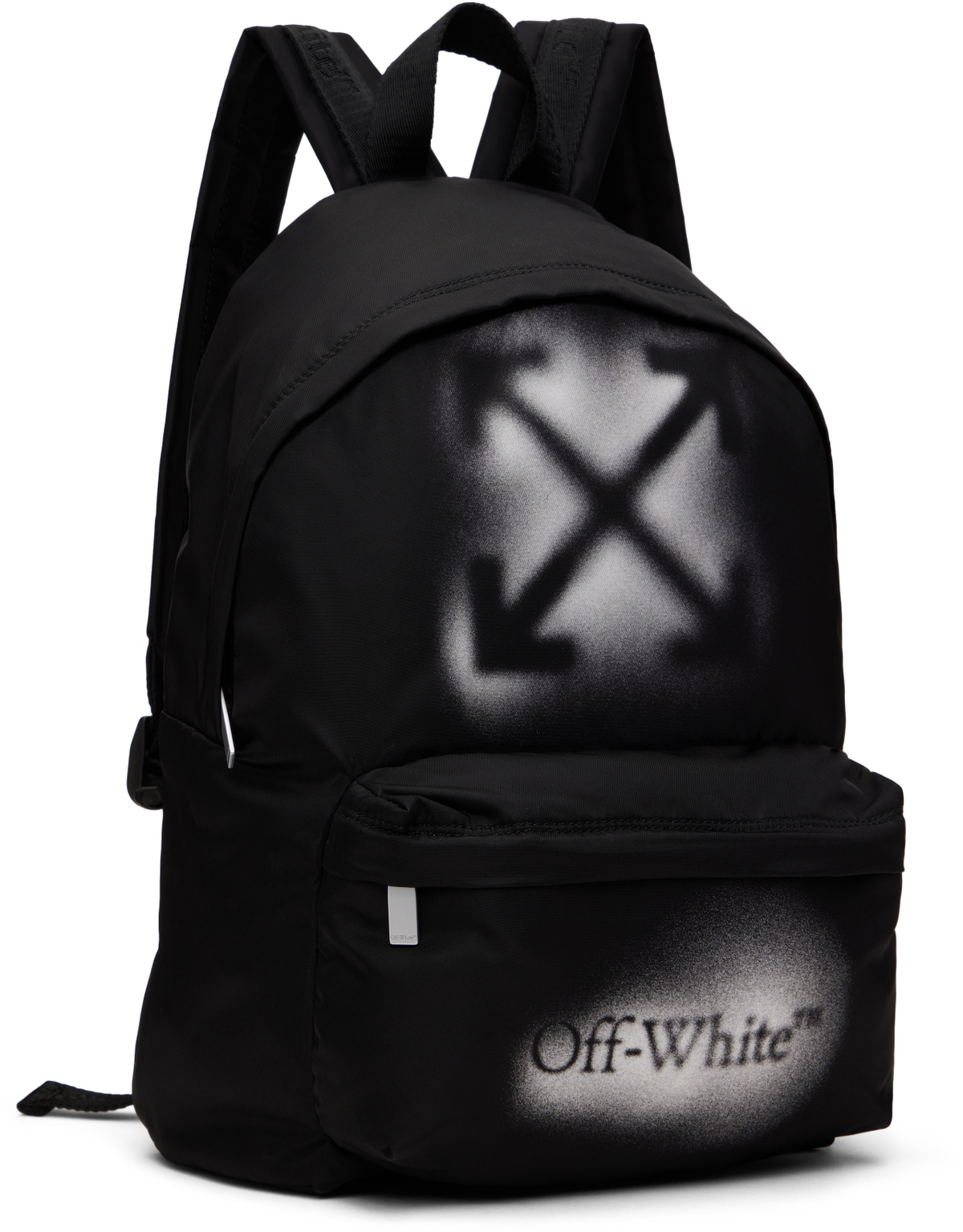 Off-White Kids Black Spray Arrow Backpack Off-White