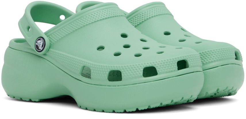 Crocs Green Classic Platform Clogs Crocs