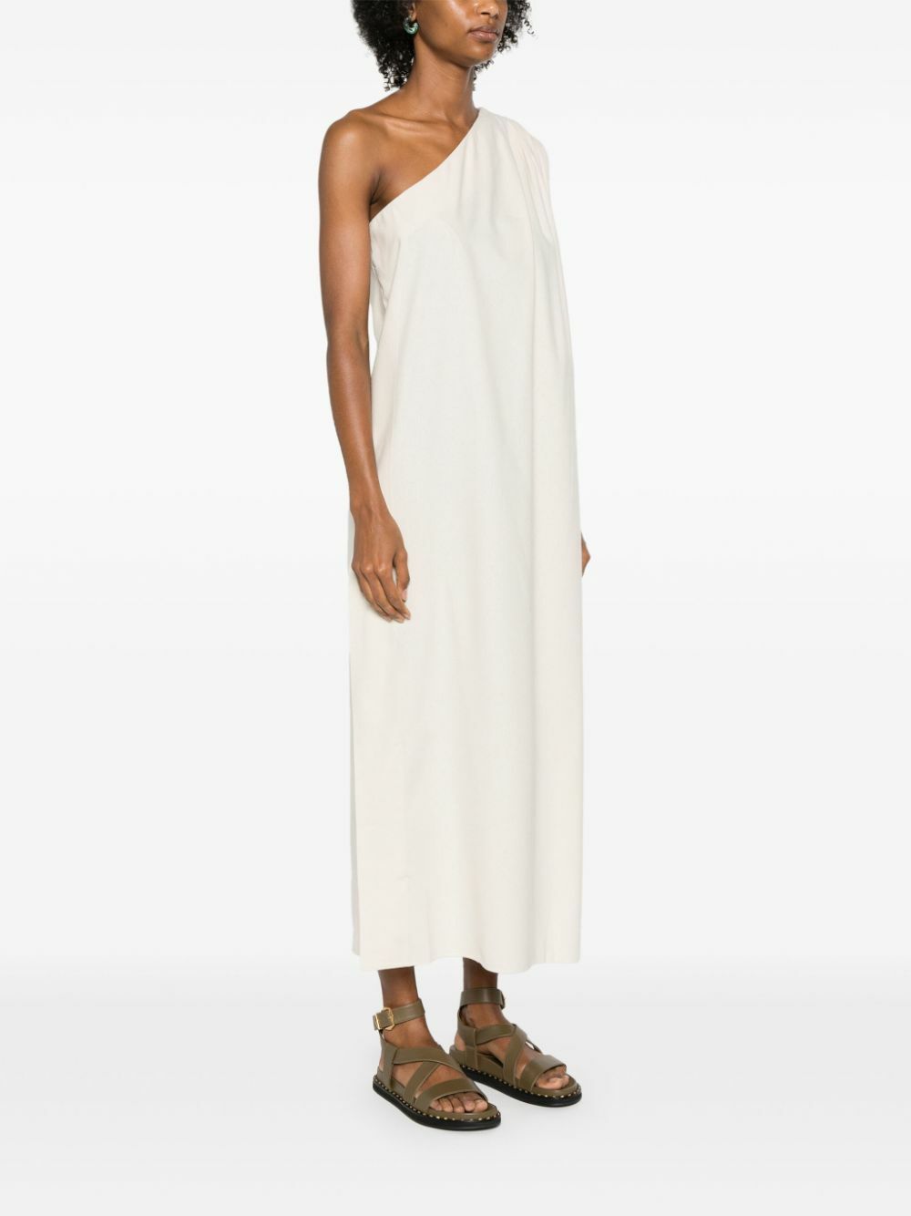 Maison La Plage Neutral Hydra One-Shoulder Dress Maison La Plage