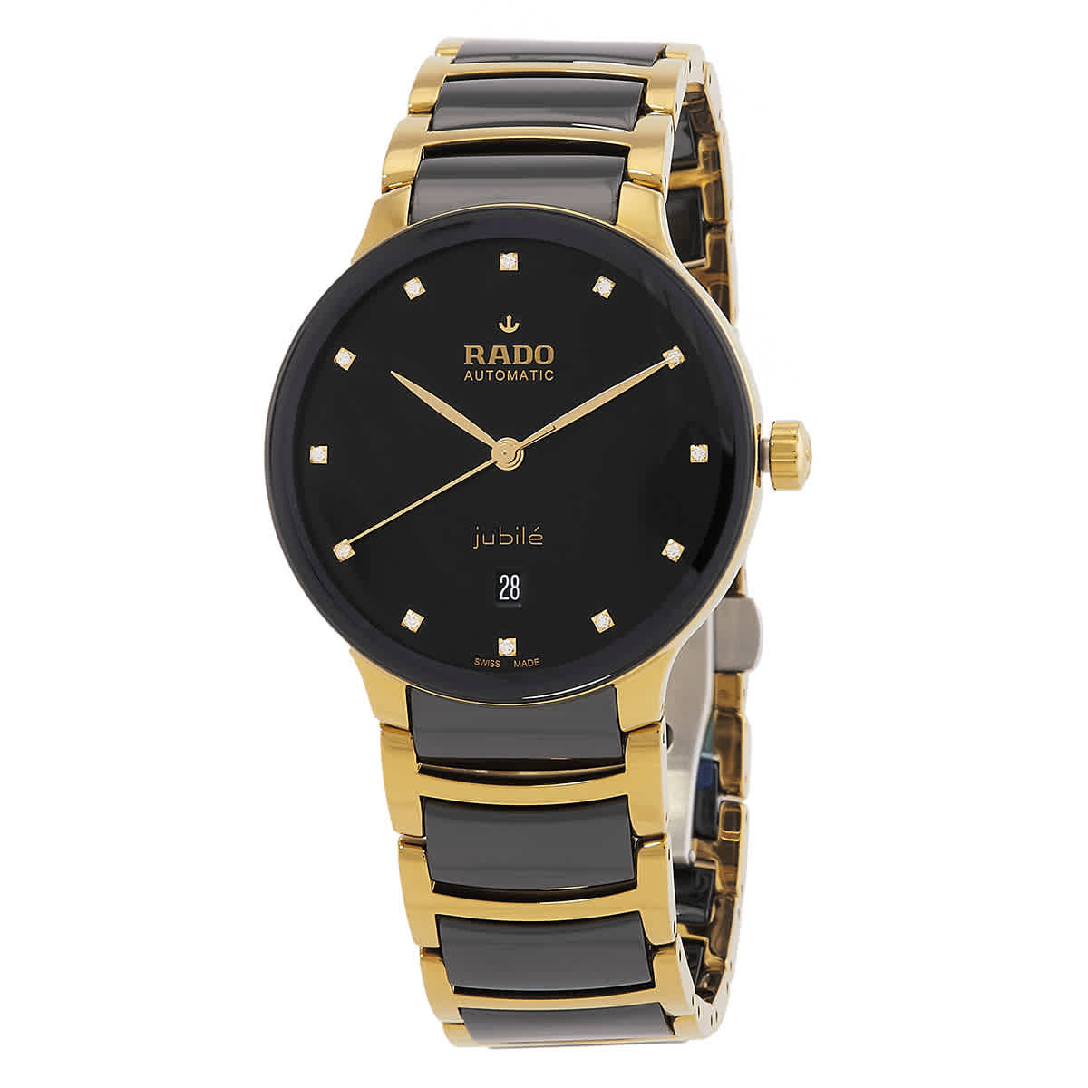 Rado Centrix Quartz Diamond Black Dial Unisex Watch R30008742 Rado