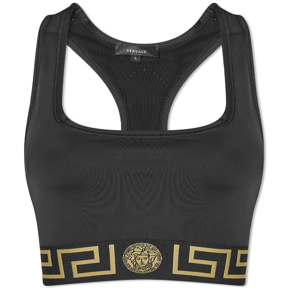 Versace Greca Logo Gym Bralet Versace
