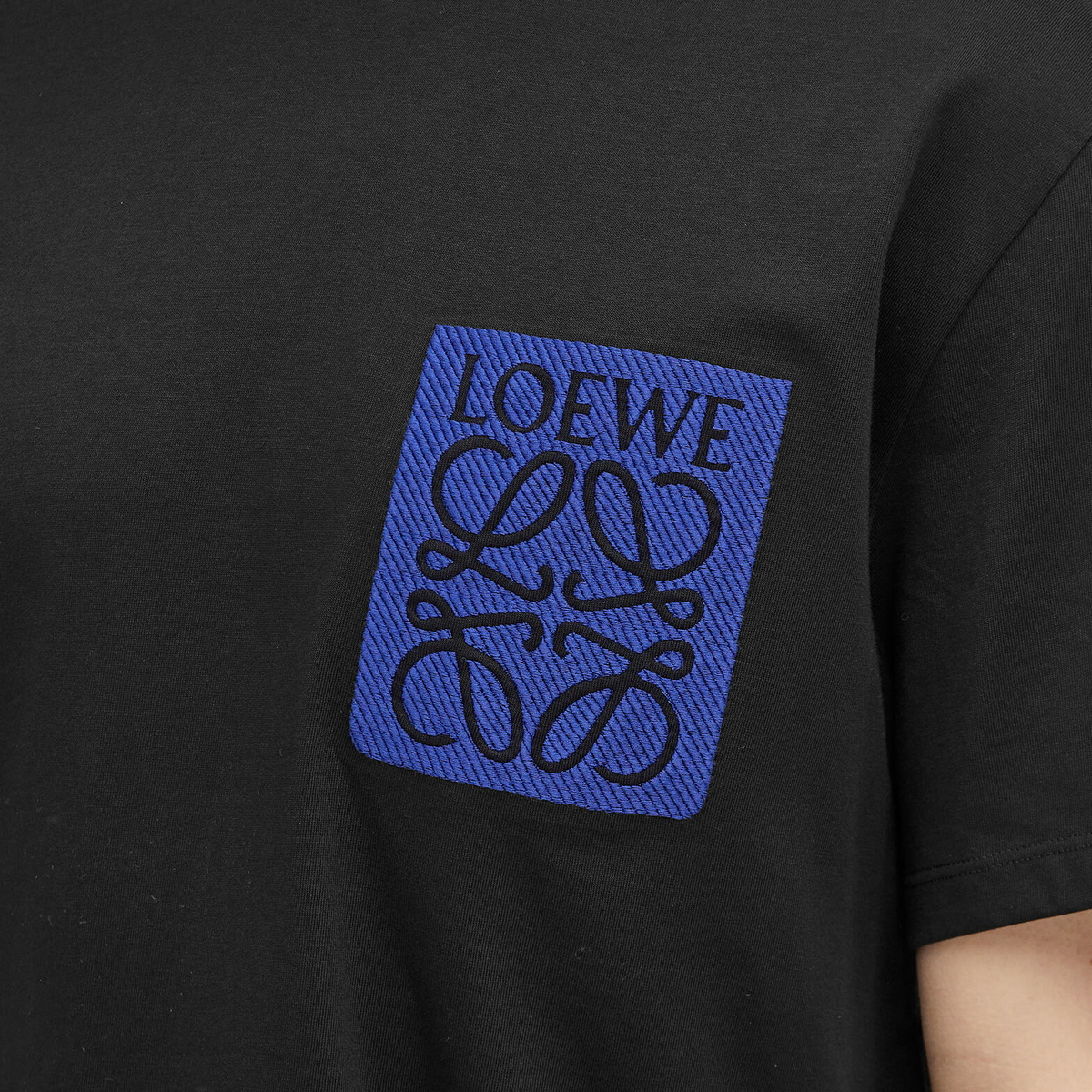 Loewe Men's Anagram Fake Pocket T-Shirt in Black Loewe