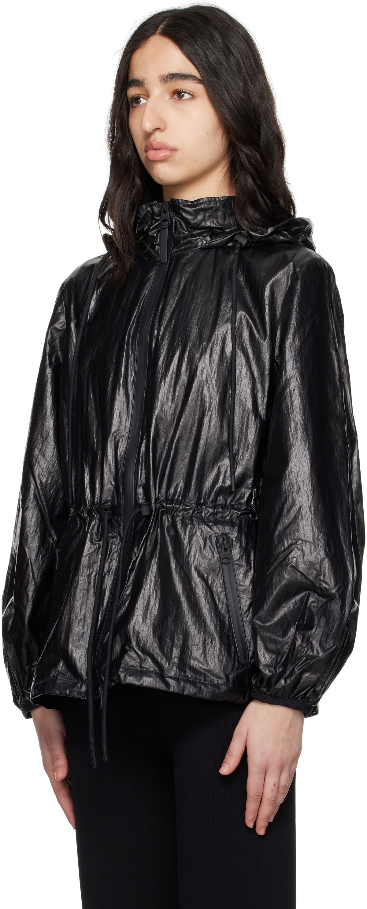 MACKAGE Black Isha Balloon Sleeve Rain Jacket Mackage
