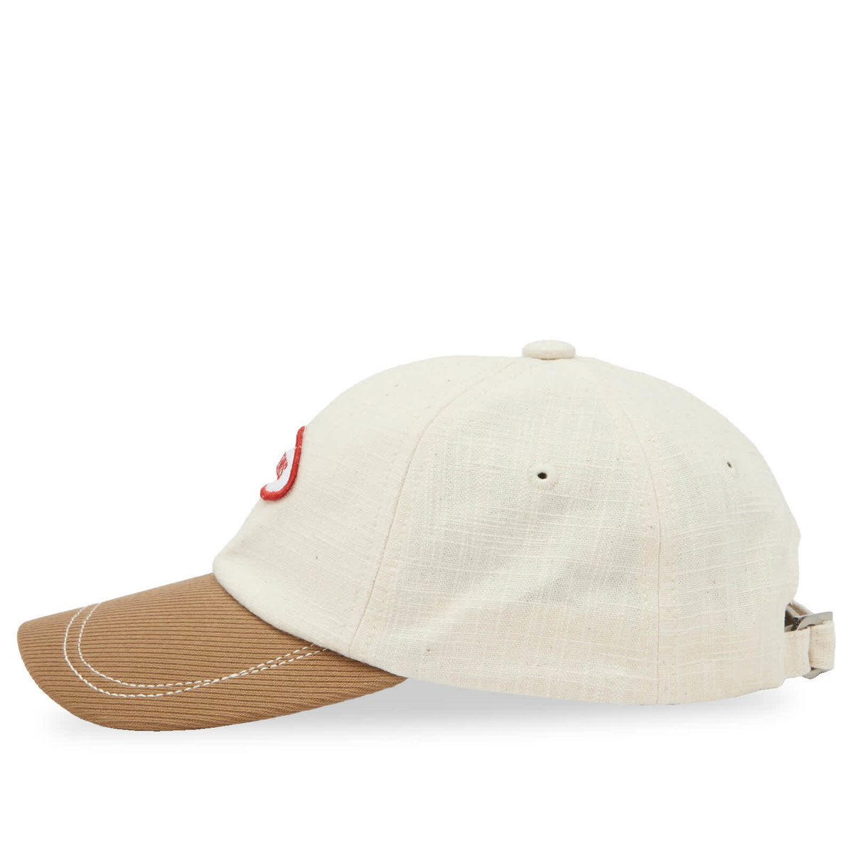 Jacquemus Men's Contrast Cap Baseball Cap in Off White/Light Brown ...