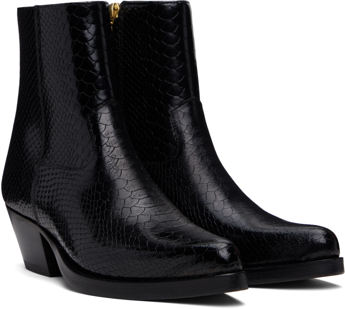 Ernest W. Baker Black Western Boots Ernest W. Baker