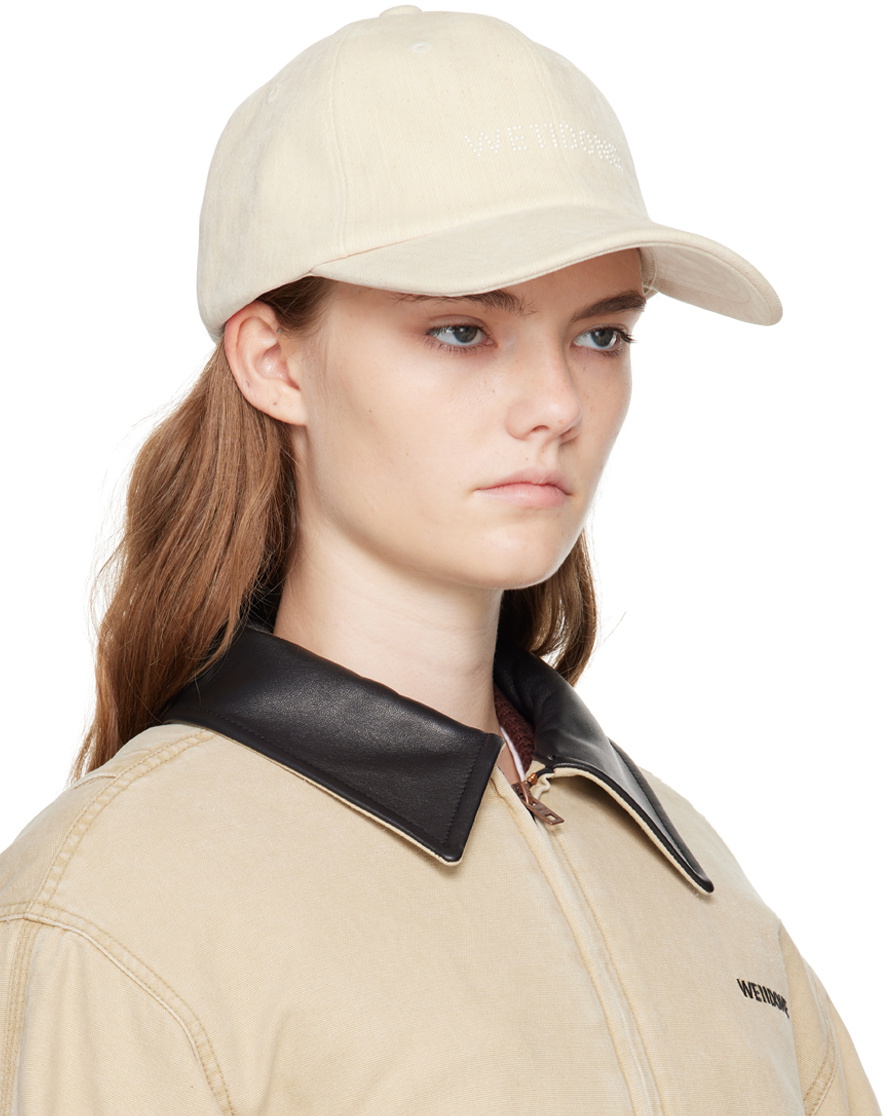 We11done Off-White Velvet-Denim Cap We11done