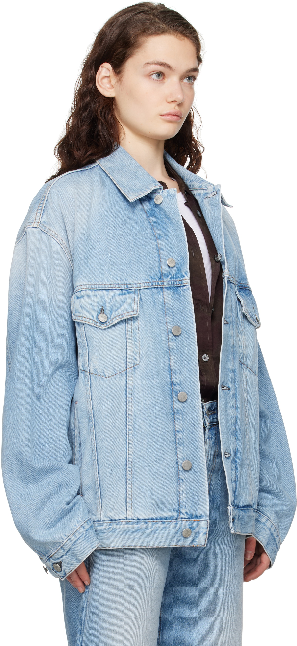 Acne Studios Blue Relaxed Fit Denim Jacket Acne Studios