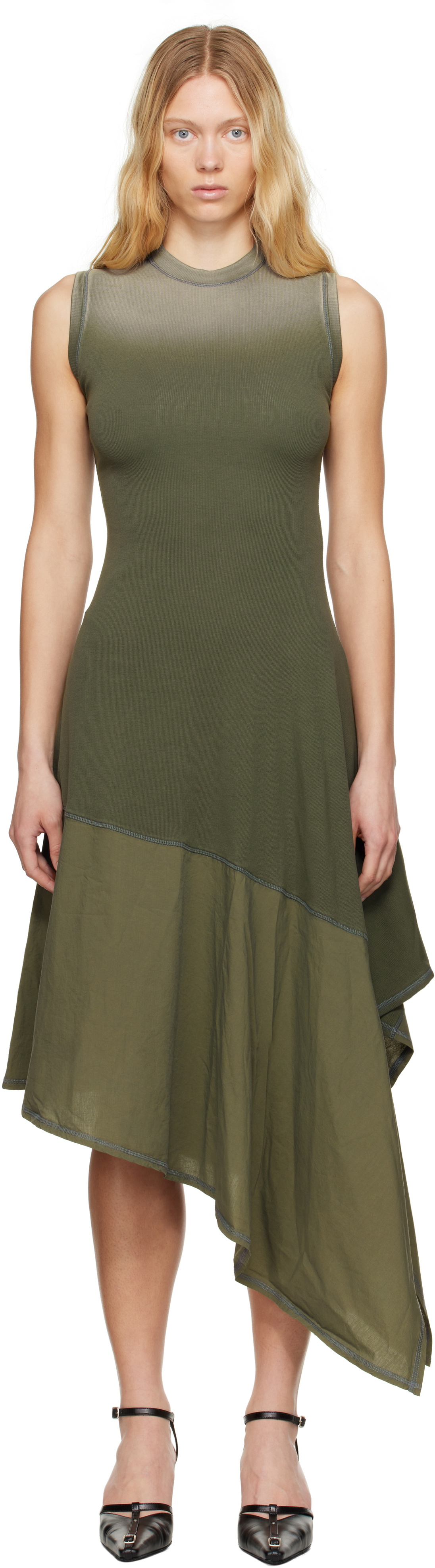 Diesel Green D-Elicy Midi Dress Diesel