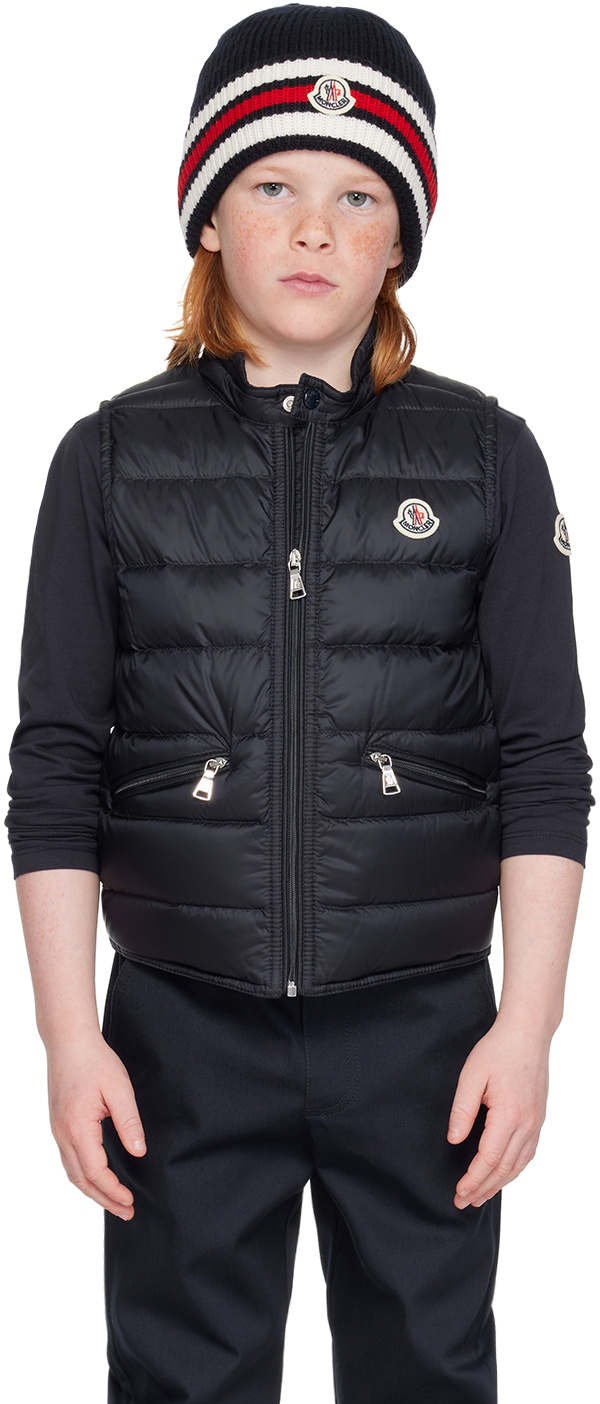 Moncler Enfant Kids Black Gui Down Vest Moncler Enfant