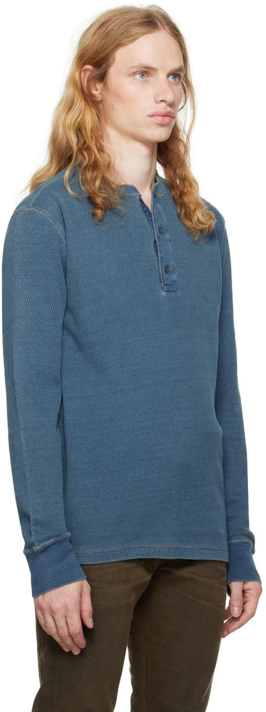 RRL Indigo Dyed Henley RRL