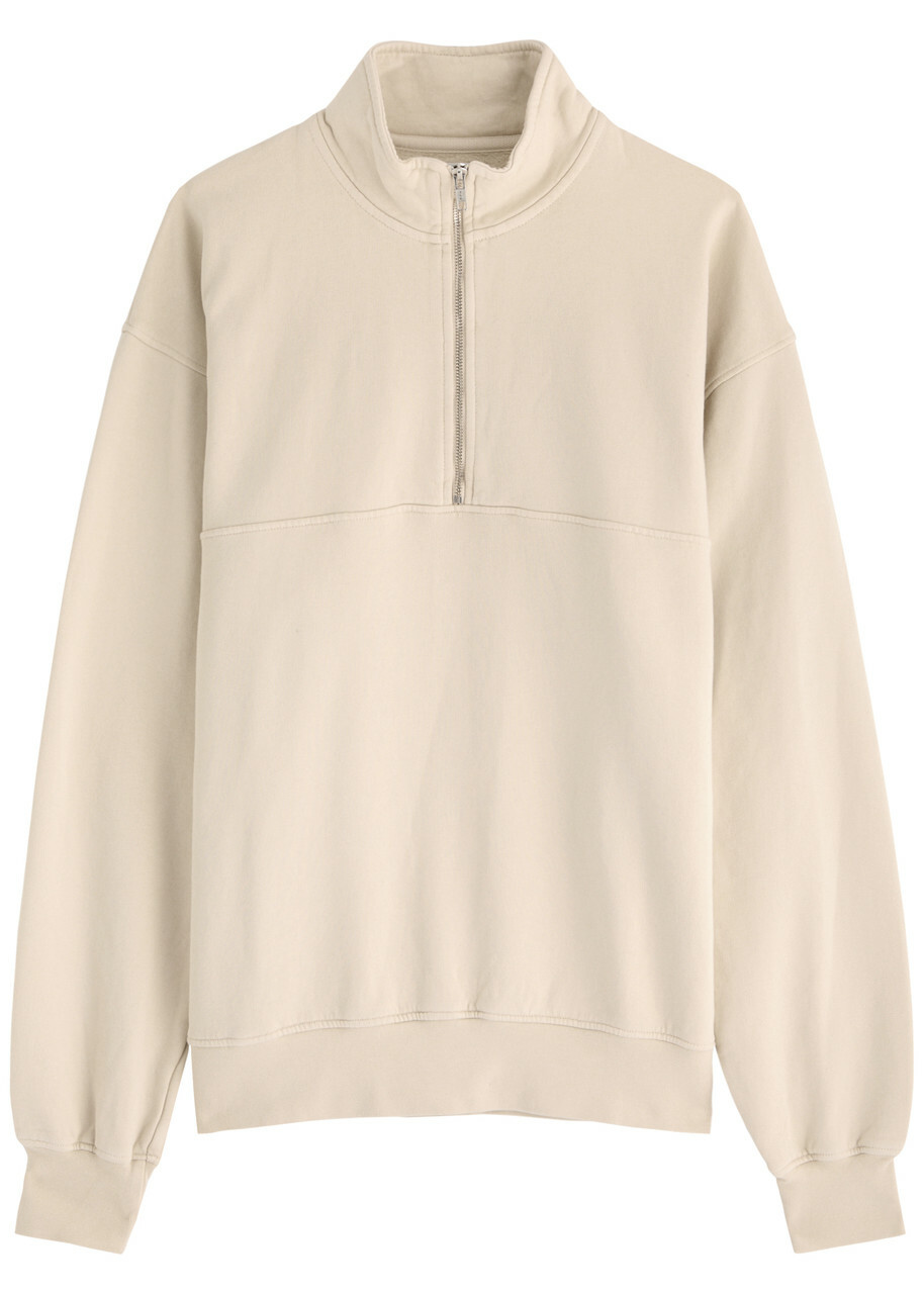 Colorful Standard Half-zip Cotton Sweatshirt Ecru Colorful Standard