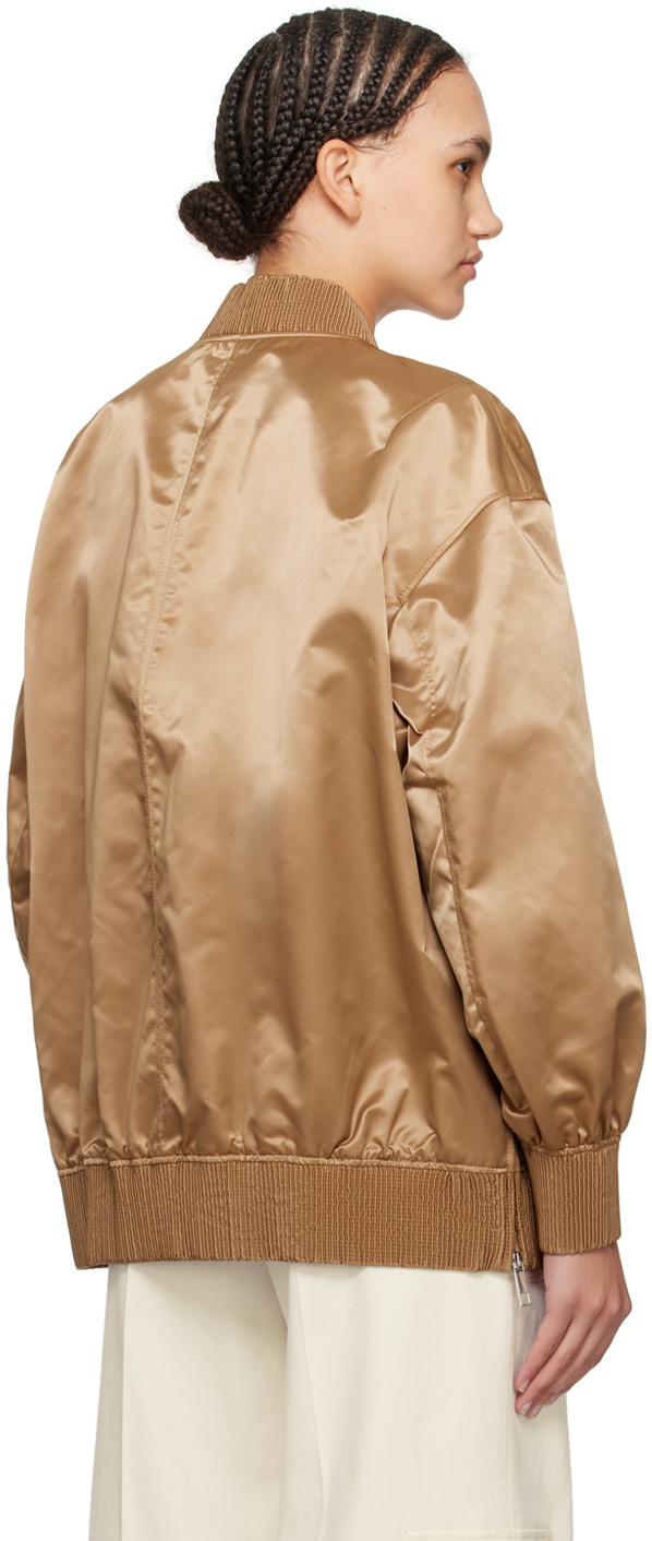 BOSS Tan Zip Bomber Jacket BOSS