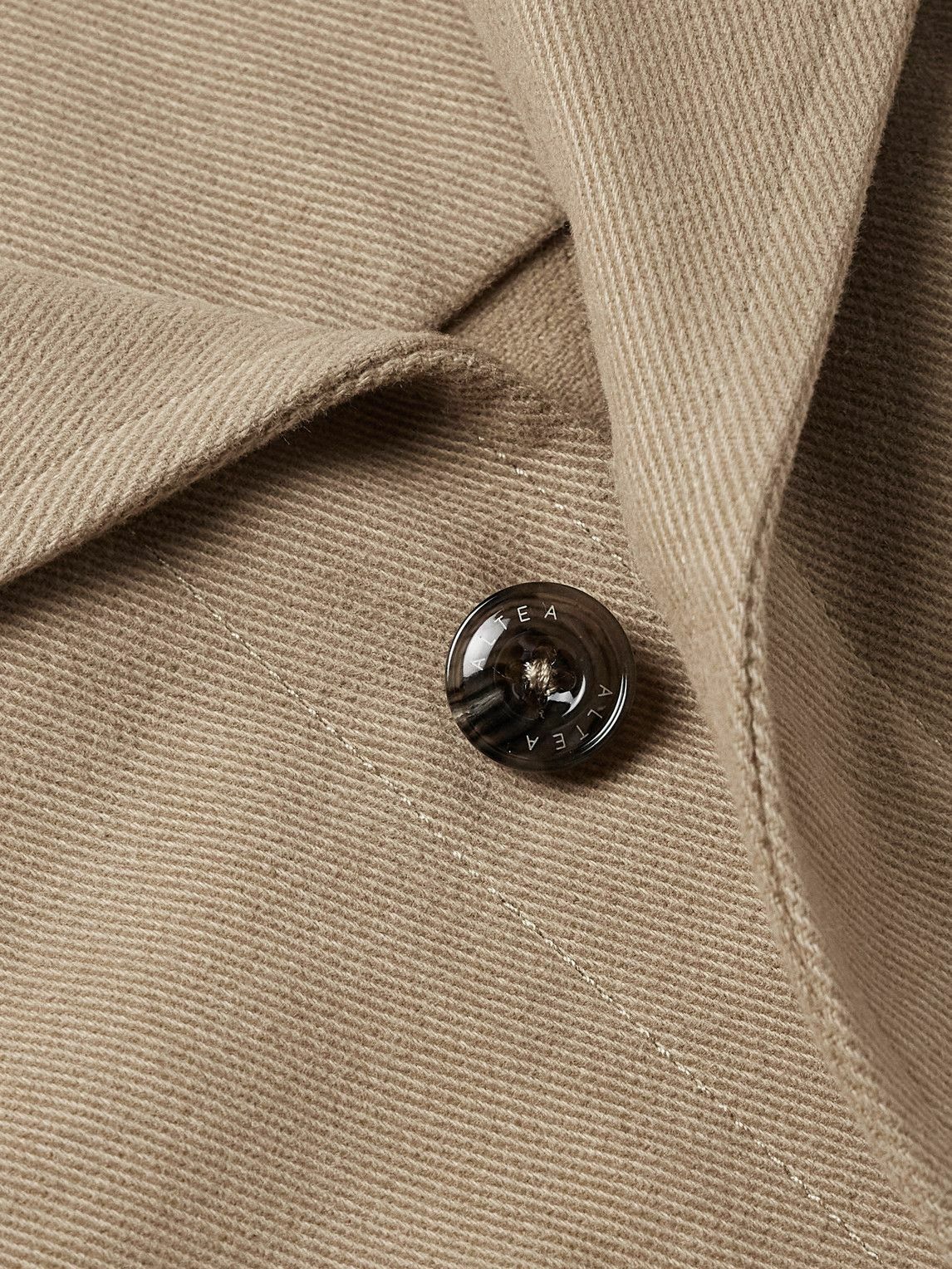 Altea - Chuck Convertible-Collar Brushed Cotton-Drill Jacket - Brown Altea
