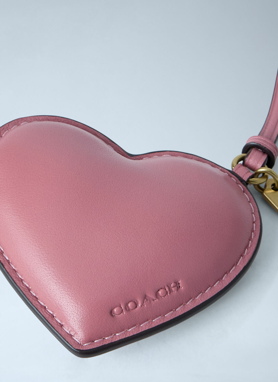 Coach Heart-Shaped Leather Bag Charm Coach