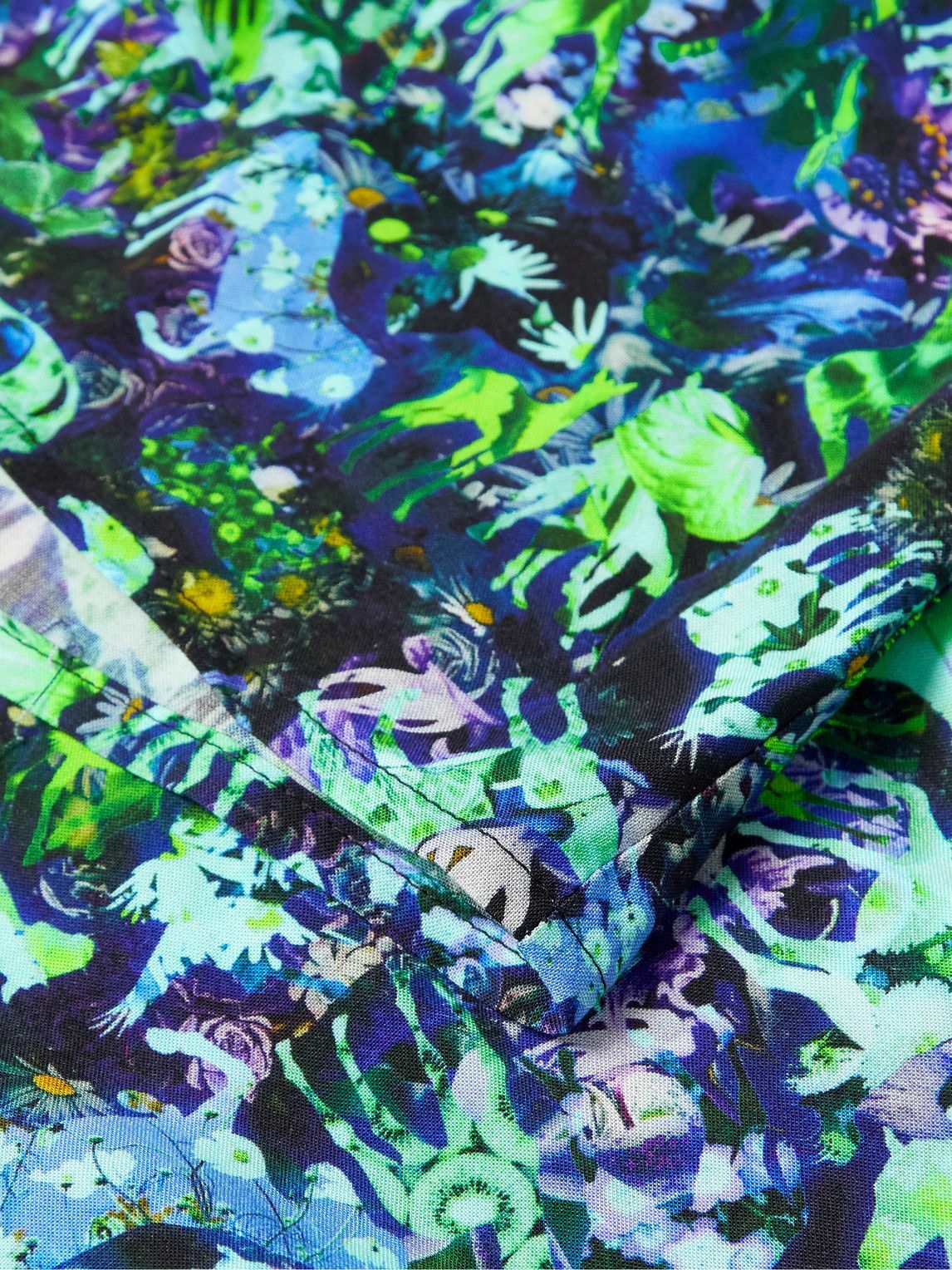 Collina Strada - Floral-Print Silk Shirt - Blue Collina Strada