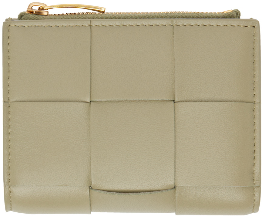 Bottega Veneta Khaki Small Bifold Wallet Bottega Veneta