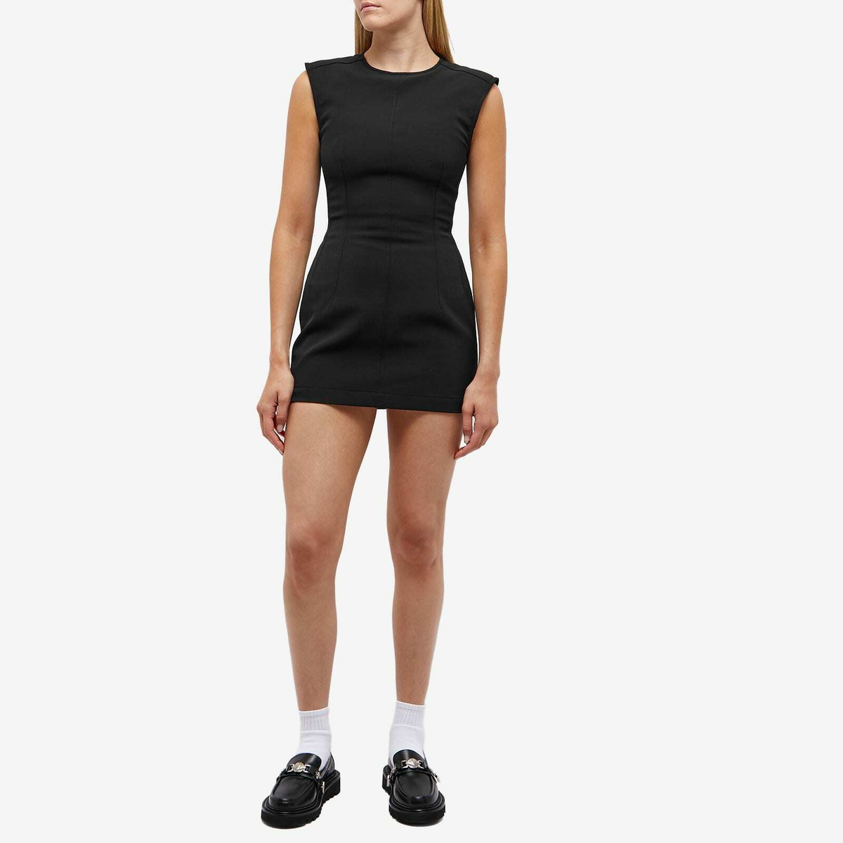 Acne Studios Women's Cap Shoulder Mini Dress in Black Acne Studios