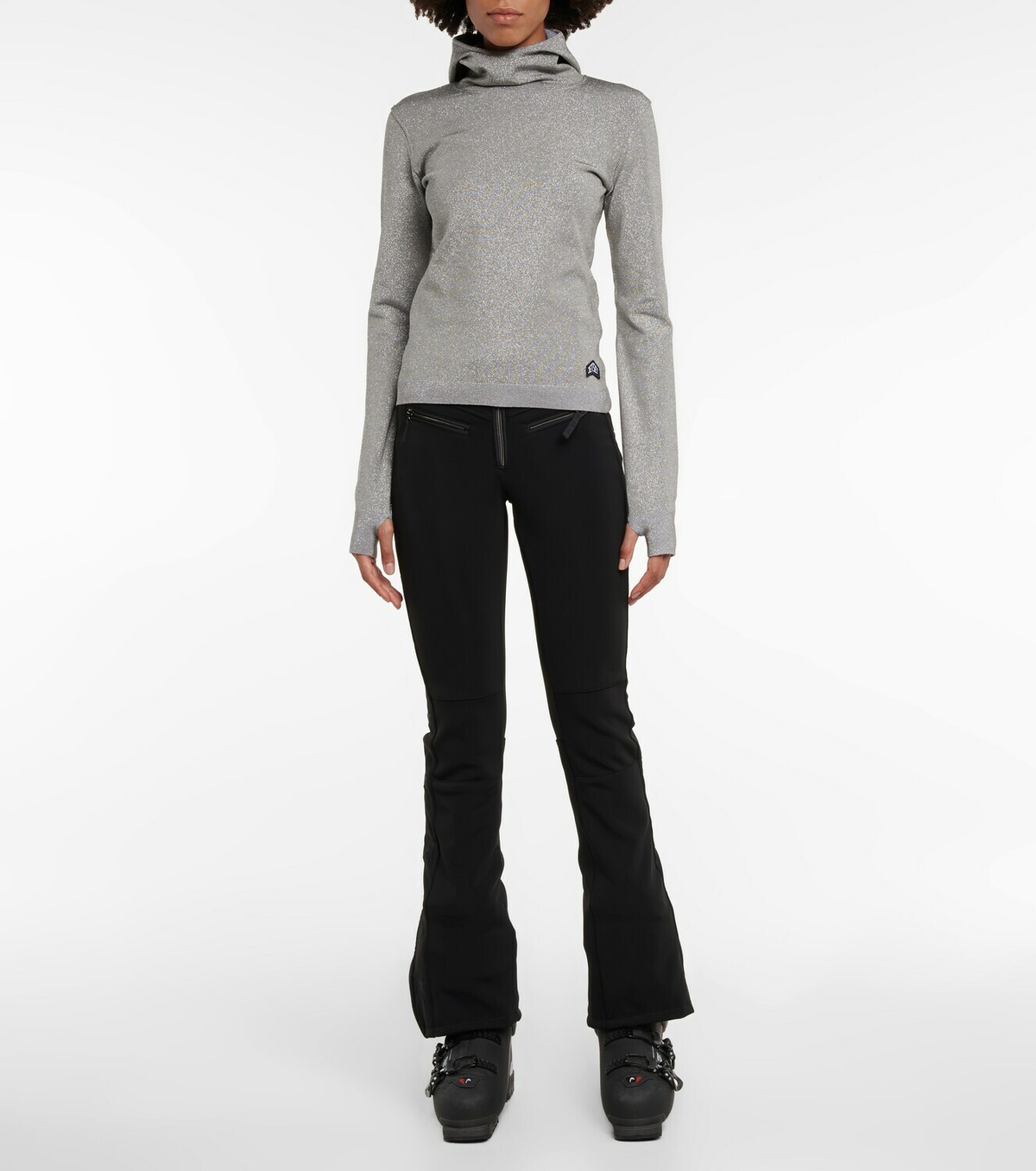 Jet Set Cap Turtle metallic knit hoodie Jet Set