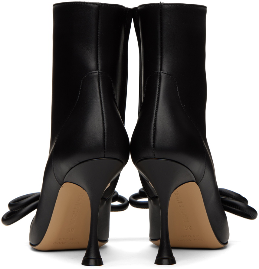 MACH & MACH Black Double Bow 100 Ankle Boots MACH & MACH