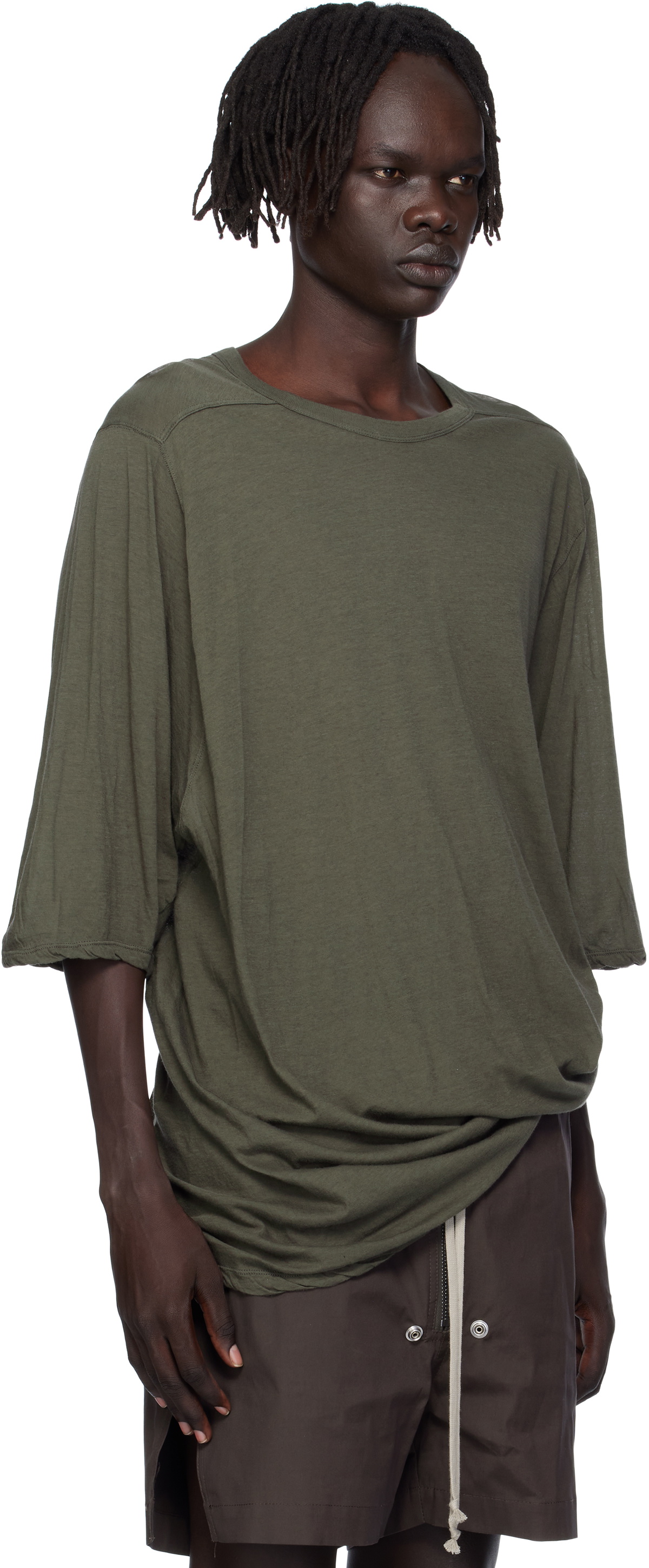 Rick Owens Khaki Concordians Jumbo T-shirt Rick Owens