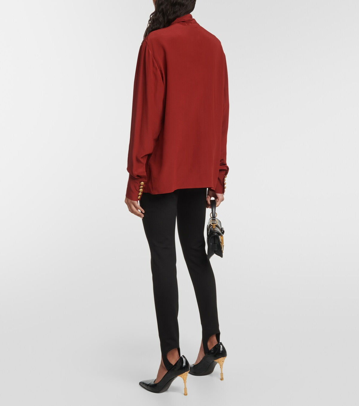 Balmain Tie-neck silk blouse Balmain