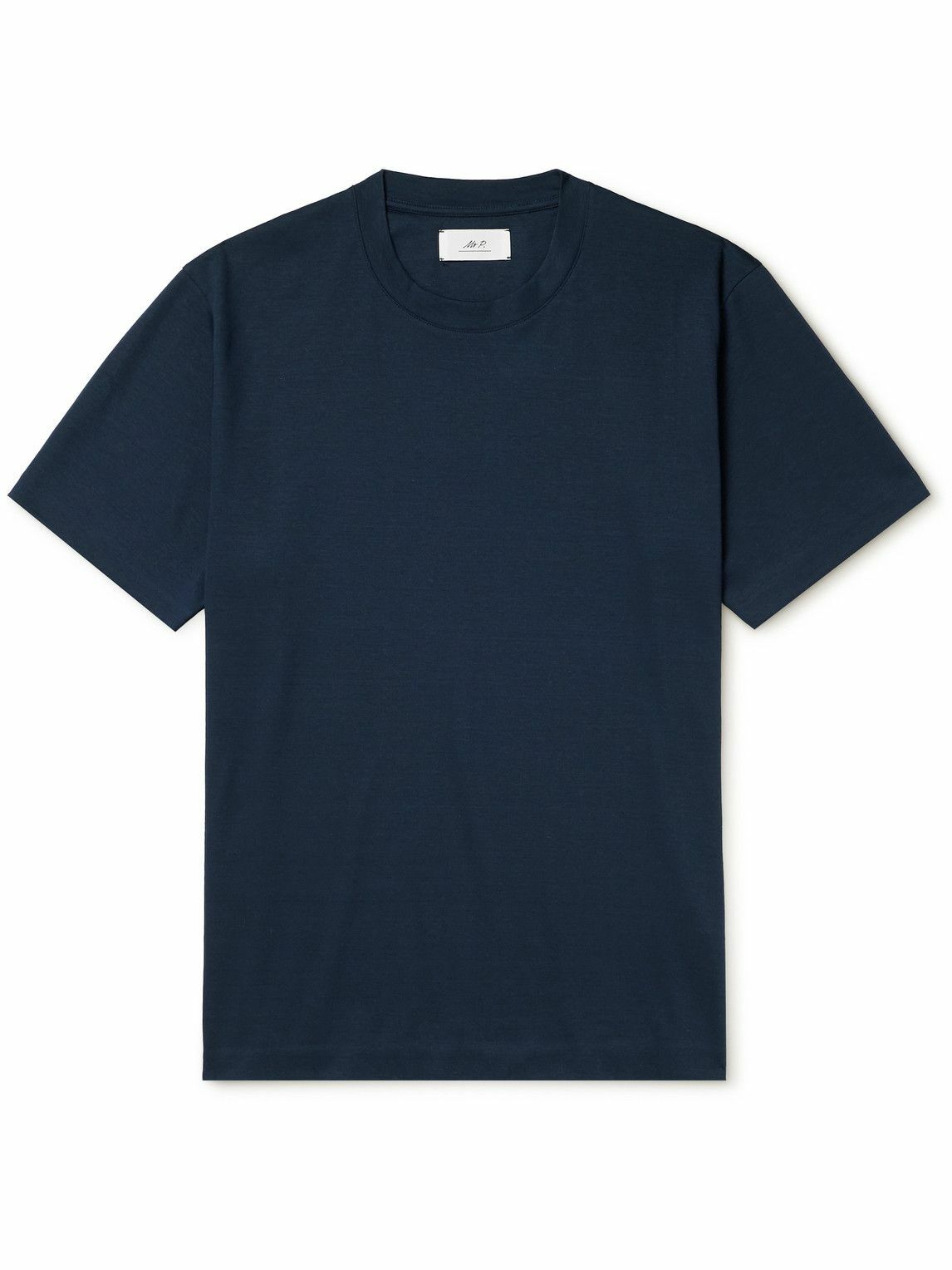 Mr P. - Mercerised Cotton-Jersey T-Shirt - Blue Mr P.