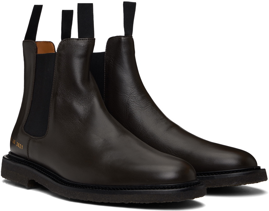 Common Projects Brown Classic Leather Chelsea Boots Common Projects