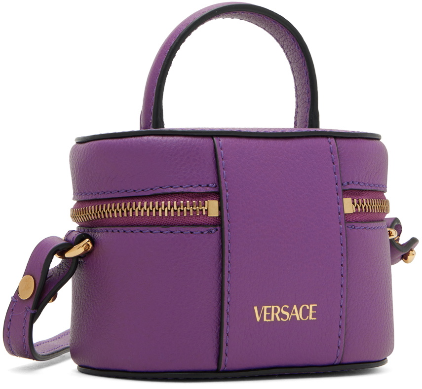 Versace Purple Mini 'La Medusa' Vanity Bag Versace