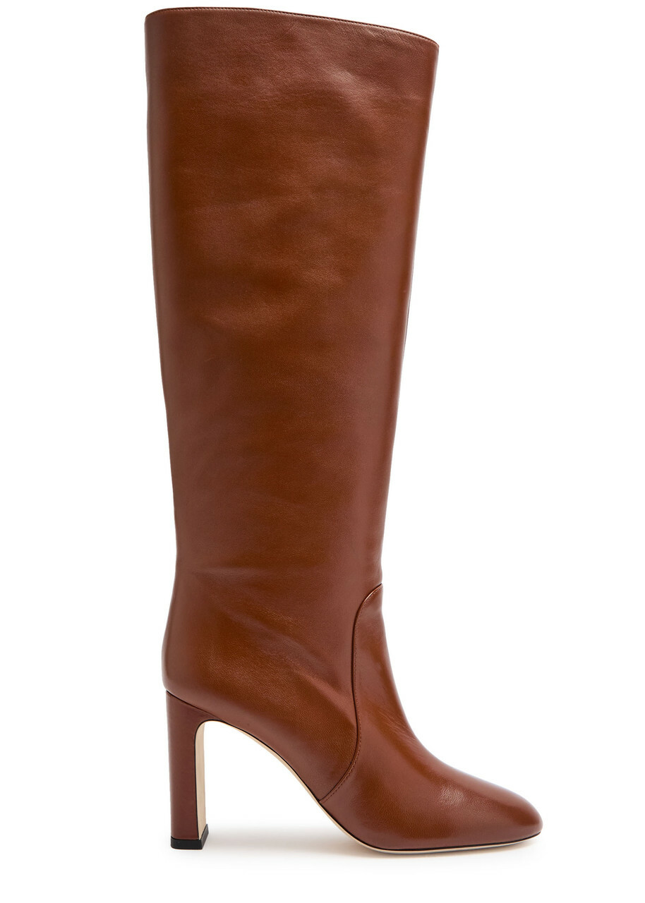 Stuart Weitzman Babette Tubo 85 Leather Knee-high Boots Tan Stuart Weitzman