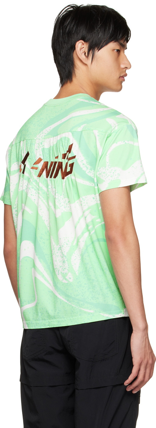 Li-Ning Green Embroidered T-Shirt Li-Ning