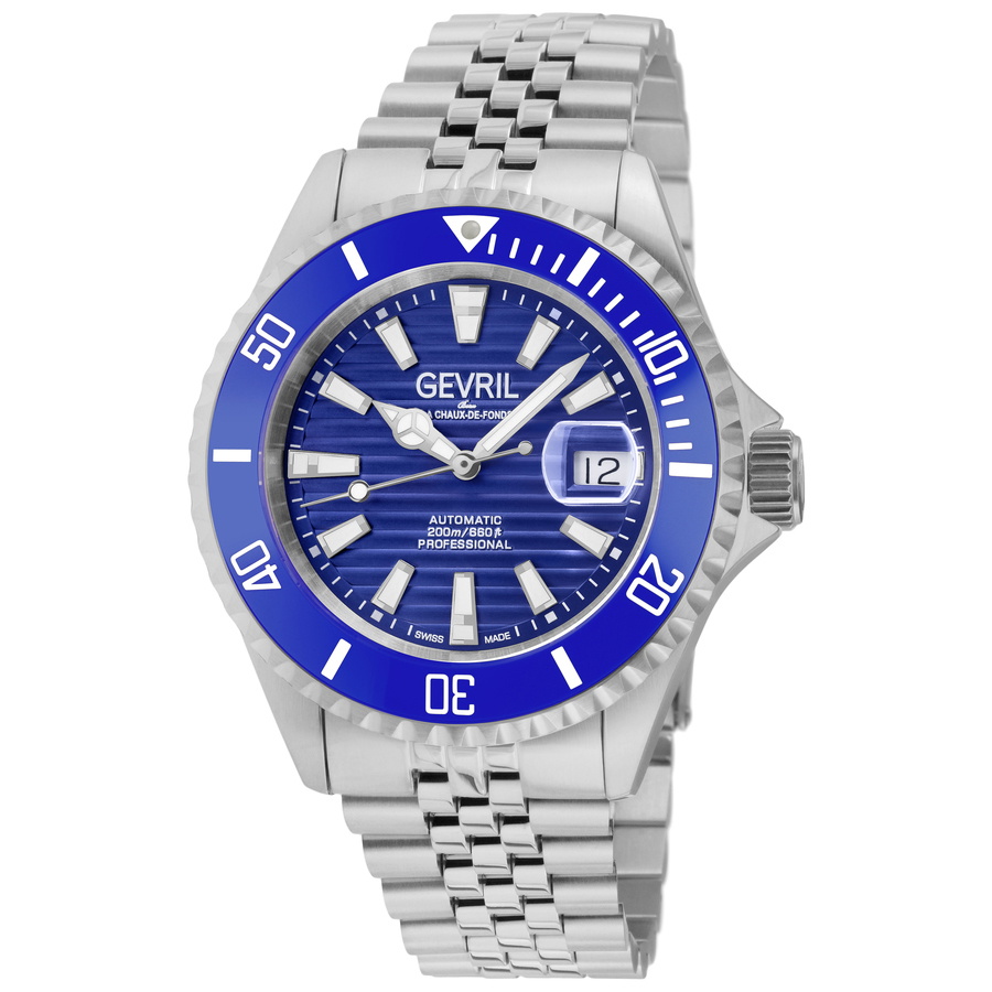 Gevril Chambers Automatic Blue Dial Mens Watch 42601 Gevril