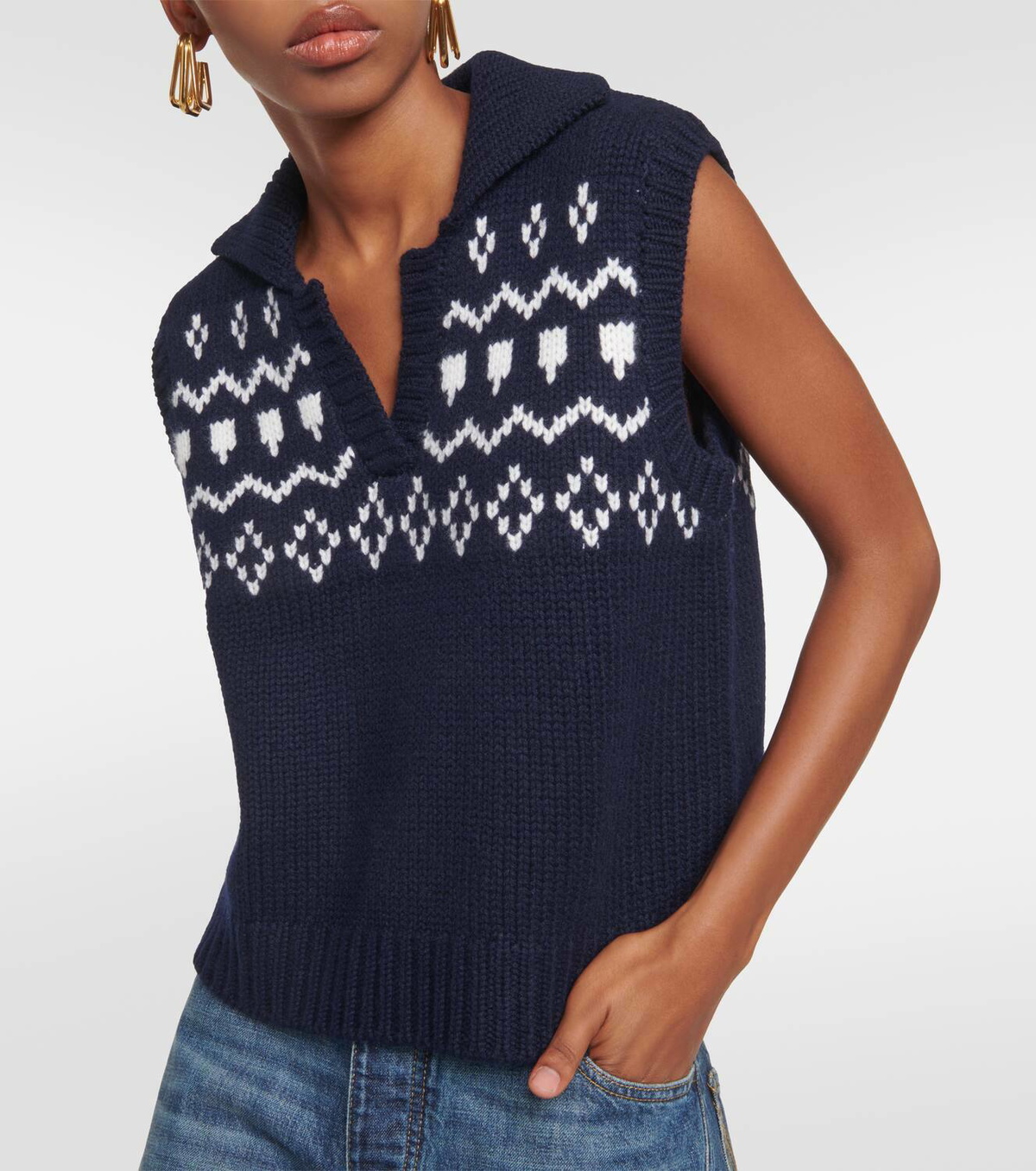 Lisa Yang Remington Fair Isle cashmere vest Lisa Yang