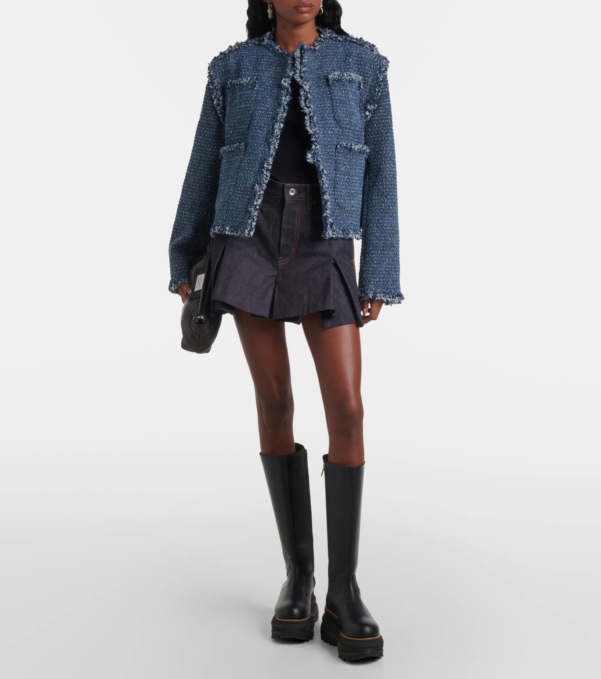 Sacai Denim tweed jacket Sacai