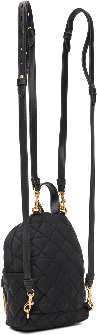 Moschino Black Mini Quilted Backpack Moschino