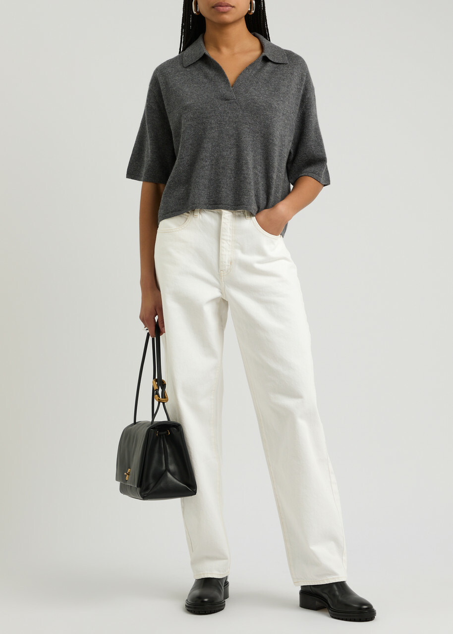 Frame Low Slung Barrel-leg Jeans White Frame Denim