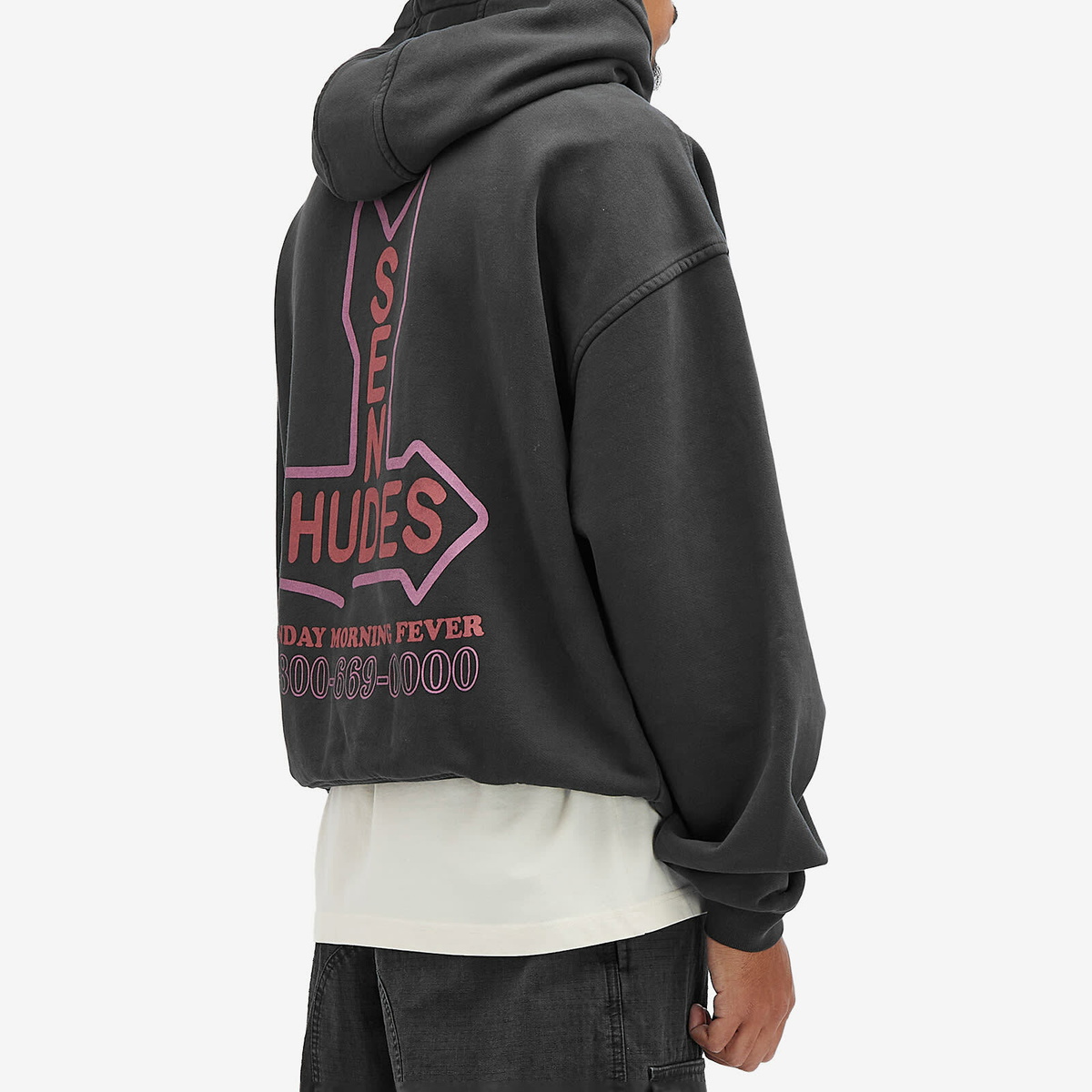 Rhude Men's Send s Hoodie in Vintage Black Rhude