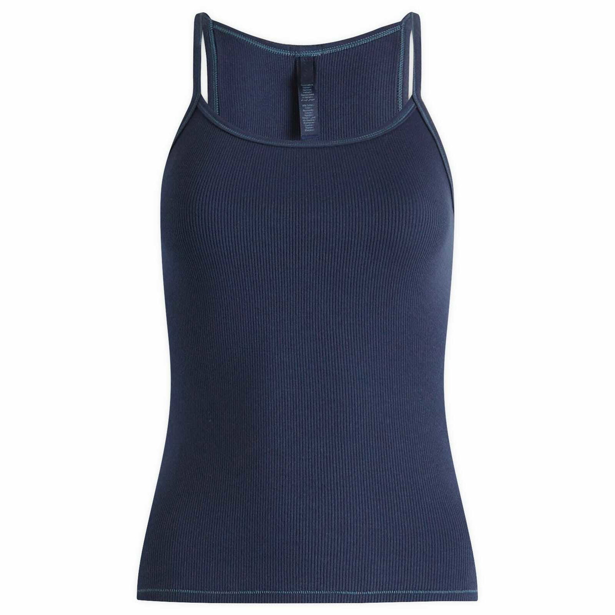 SKIMS Women's Cotton Rib Scoop Tank in Navy SKIMS