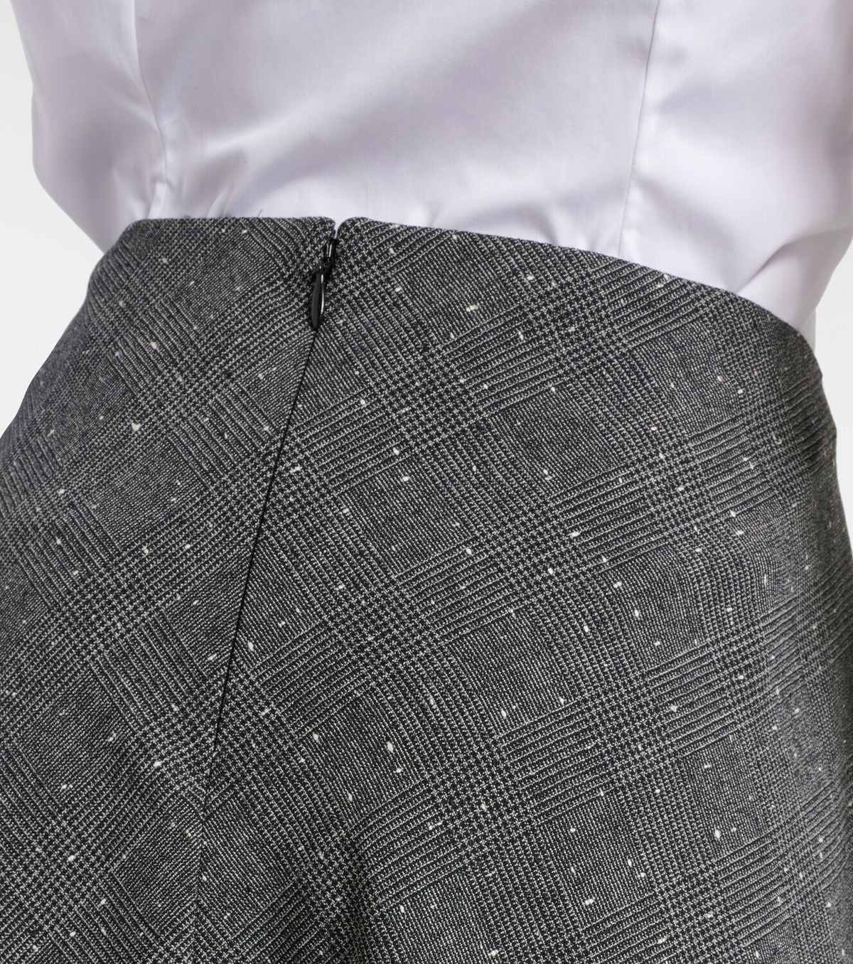 McQueen Prince of Wales check wool midi skirt Alexander McQueen