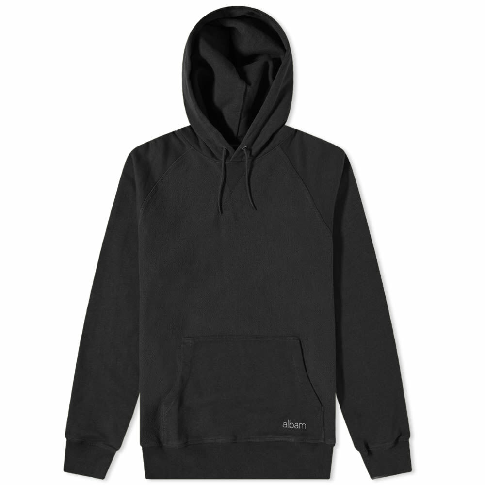 Albam Men's Stride Popover Hoody in Black Albam
